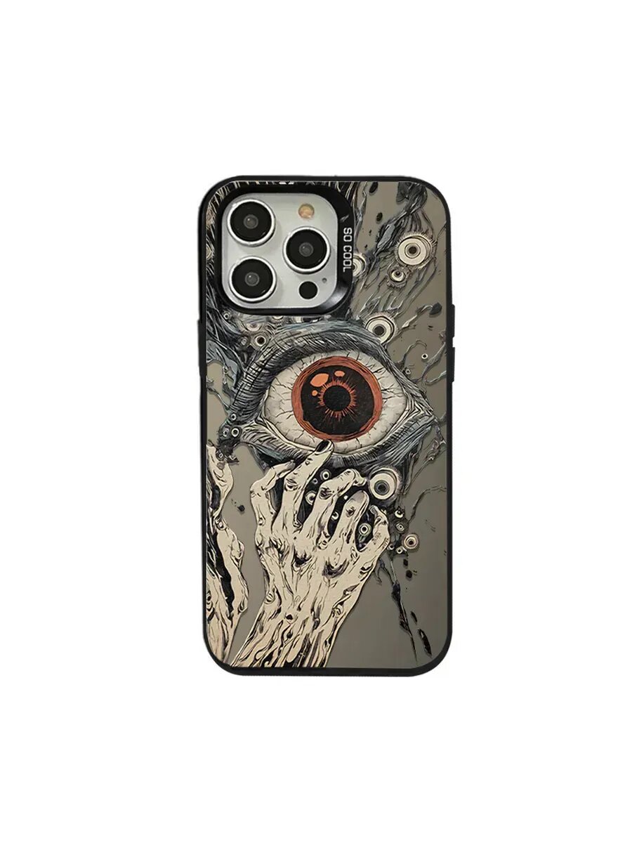 Чехол на IPHONE 13 PRO черный с принтом Мистическое