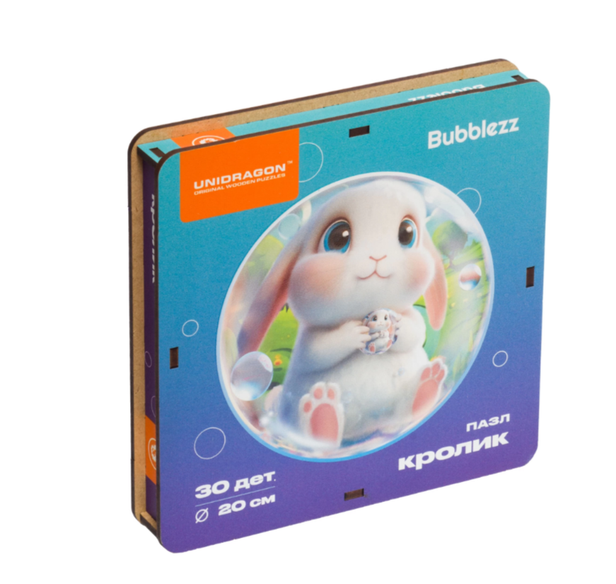 Деревянный пазл Bubblezz Кролик 30дет, НФ-00004377