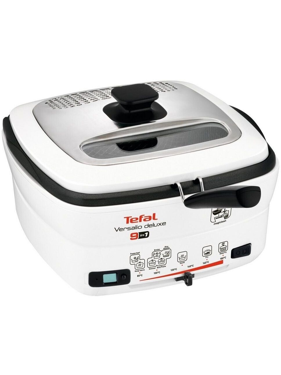 Фритюрница Tefal Versalio De Luxe 9 in 1 FR4950 2 л, 1600 Вт, белый