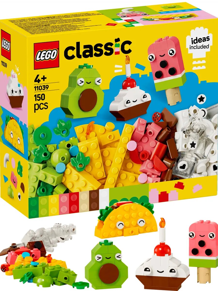 Конструктор LEGO Classic 11039 Создаем еду друзей (Вкусные кубики), 150 деталей, для детей от 4 лет
