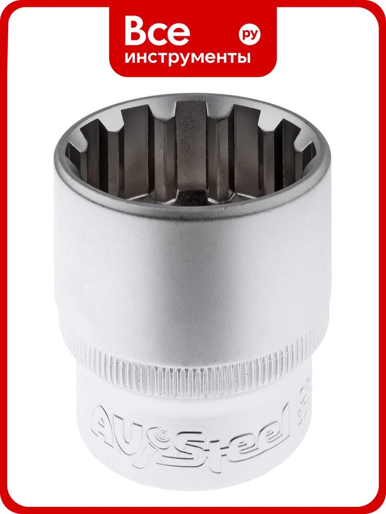 Головка SPLINE (30 мм; 1/2DR) AV Steel AV-522030