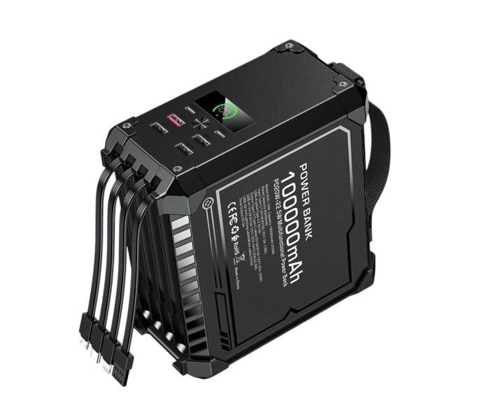Внешний аккумулятор Kakusiga KSC-1294, черный, 100000mAh, 4USB/2Type-C