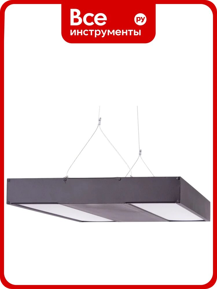 Светильник линейный светодиодный подвесной с фоновой подсветкой Uniel ULO-K16B 2x16W/4000K/L50 5W/RGB IP44 BLACK UL-00012595