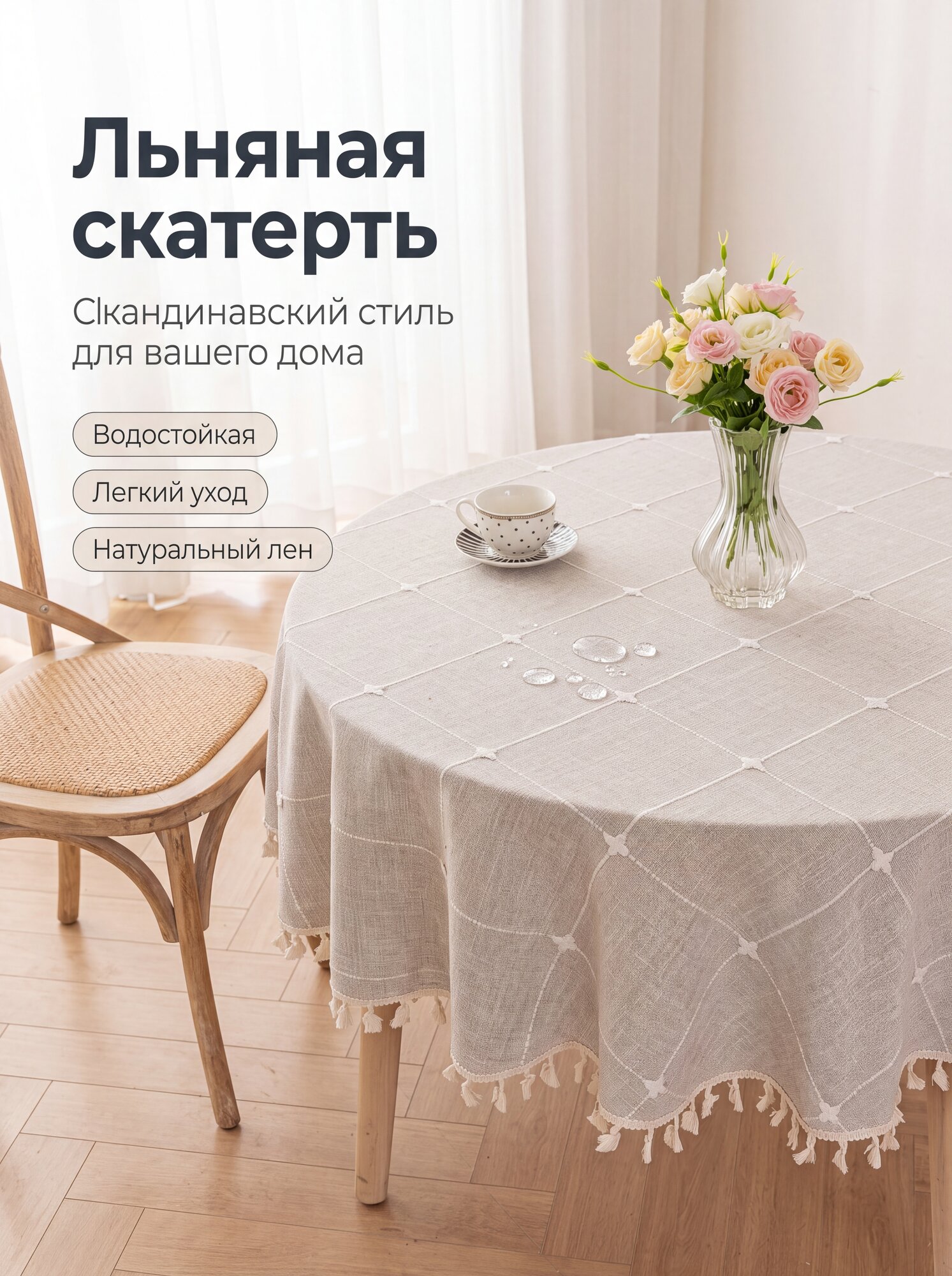 Скатерть Полиэстер 90x90см
