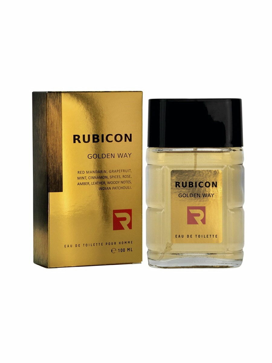 Туалетная вода мужская Rubicon Golden Way, 100 мл, маркировка: честный знак