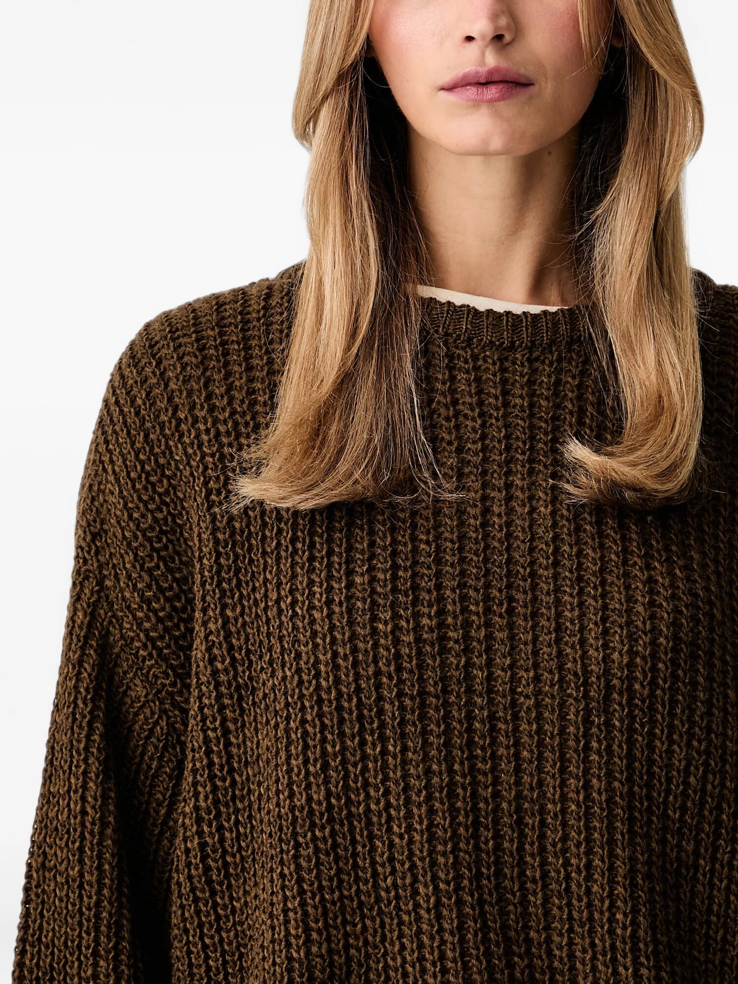 Свитер American Vintage Ribbed-knit logo-patch sweater, размер M-L, , brown — фото 1