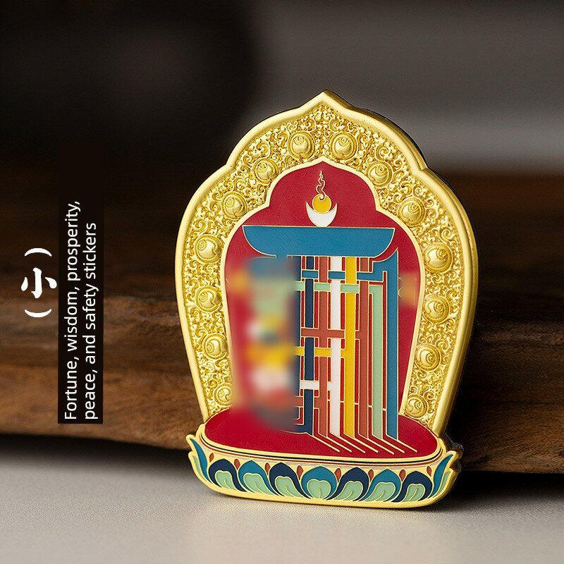Подлинный тибетский дизайн 'Десять аспектов' из сплава, магнит для холодильника малый размер музеевская коллекция