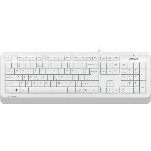 Клавиатура проводная A4Tech Fstyler FK10, USB, белый/серый
