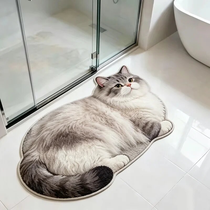 VIKAMA 3D ковролин в форме кошки для дома 60x90cm 24x36inch, FFLR-12