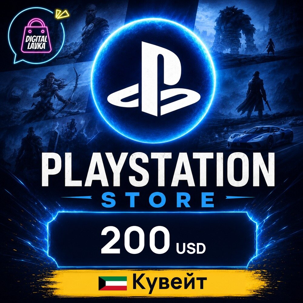 PlayStation Network (PSN) Кувейт · USD 200 — карта оплаты, цифровой код пополнения счёта, моментальная доставка