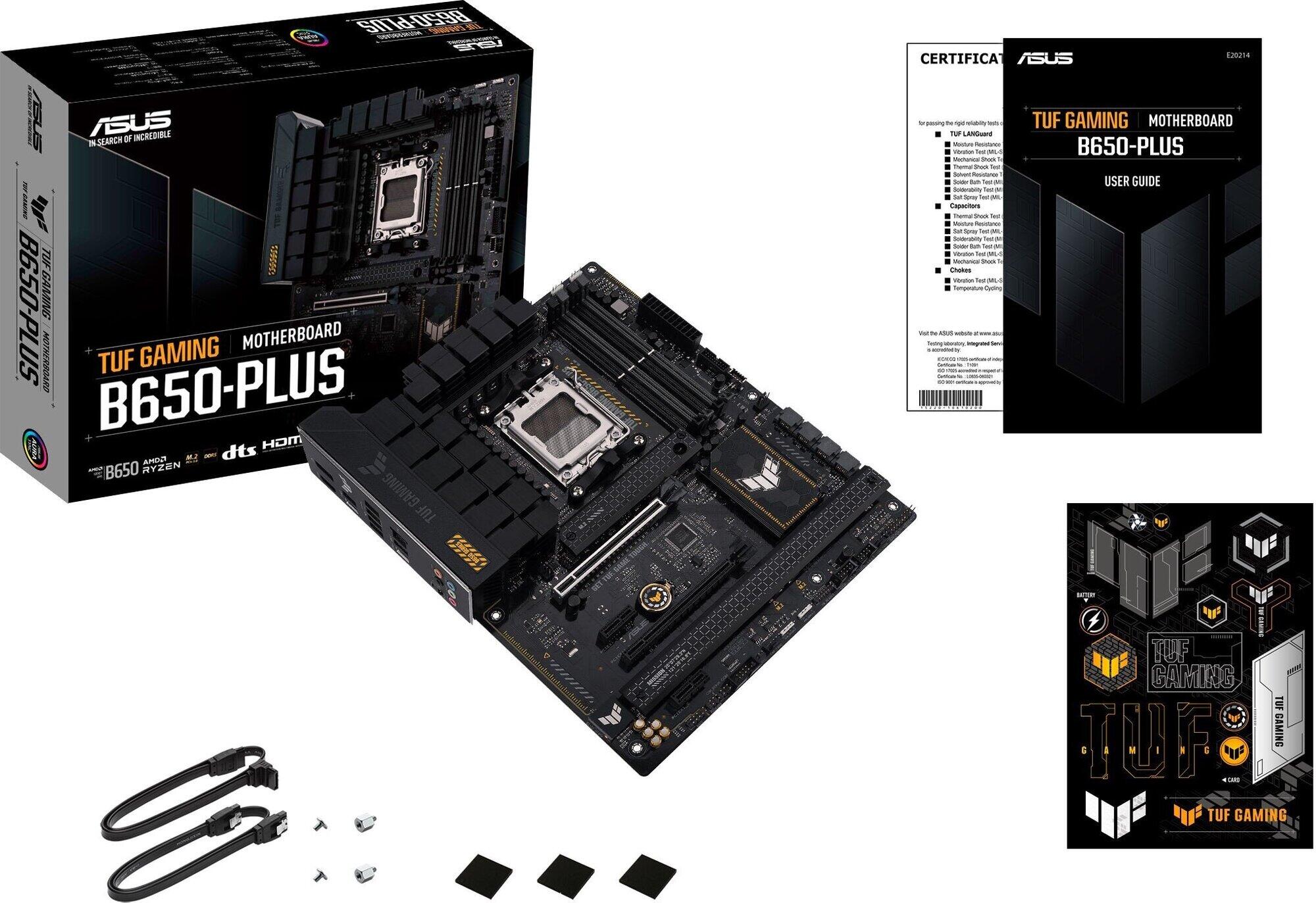 Материнская плата ASUS B650 AM5 DDR5 (TUF Gaming B650-Plus) ATX, Ret