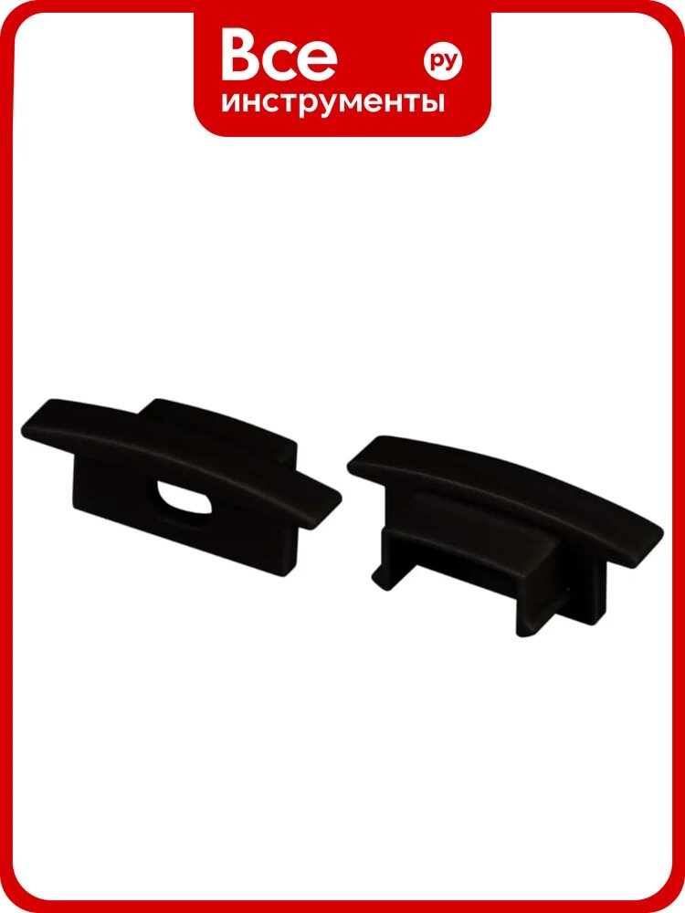 Заглушка Arlight LINE-2308-F BLACK с отверстием, 1 комплект 040320