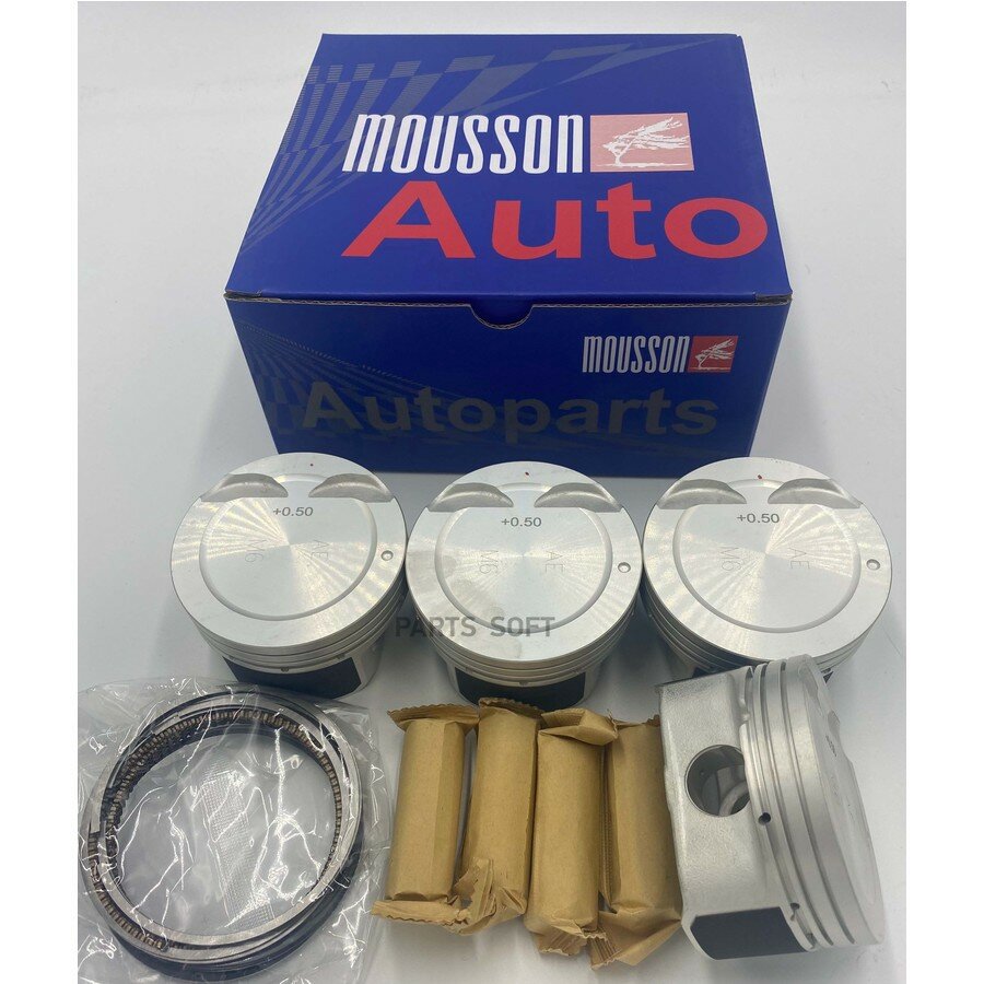 Поршень кольца комплект Hyundai/Kia 1,6 G4FC ремонтные +0,5 мм на 1 цилиндр Mousson MOUSSON SPRG4FC050 | цена за 1 шт