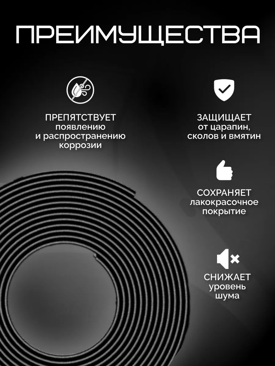 Молдинг уплотнитель для дверей и капота — фото 1