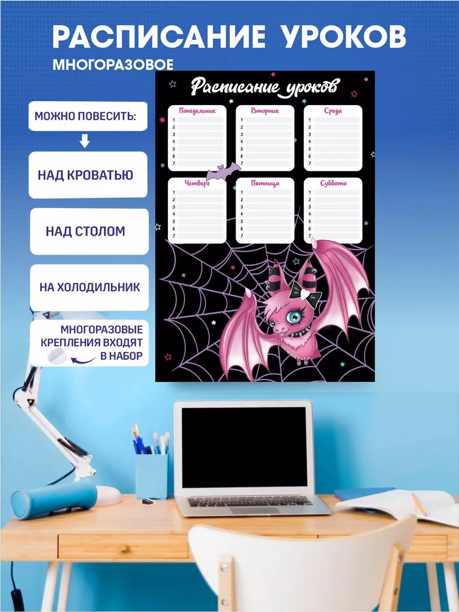 Расписание уроков настенное многоразовое