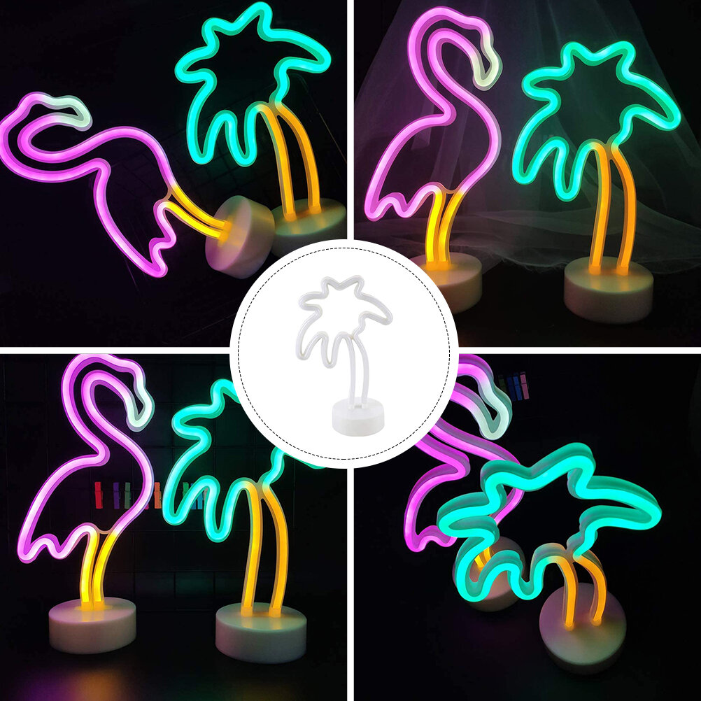 Креативная Лампа В Forme Коconut Palm С USB Или Батарейками Создает Романтическую Атмосферу 19X10X29CM