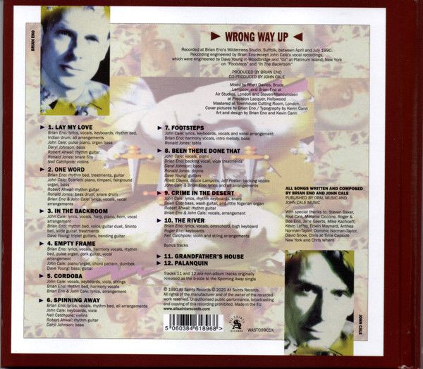 Музыка CD Brian Eno - Wrong Way Up — фото 1
