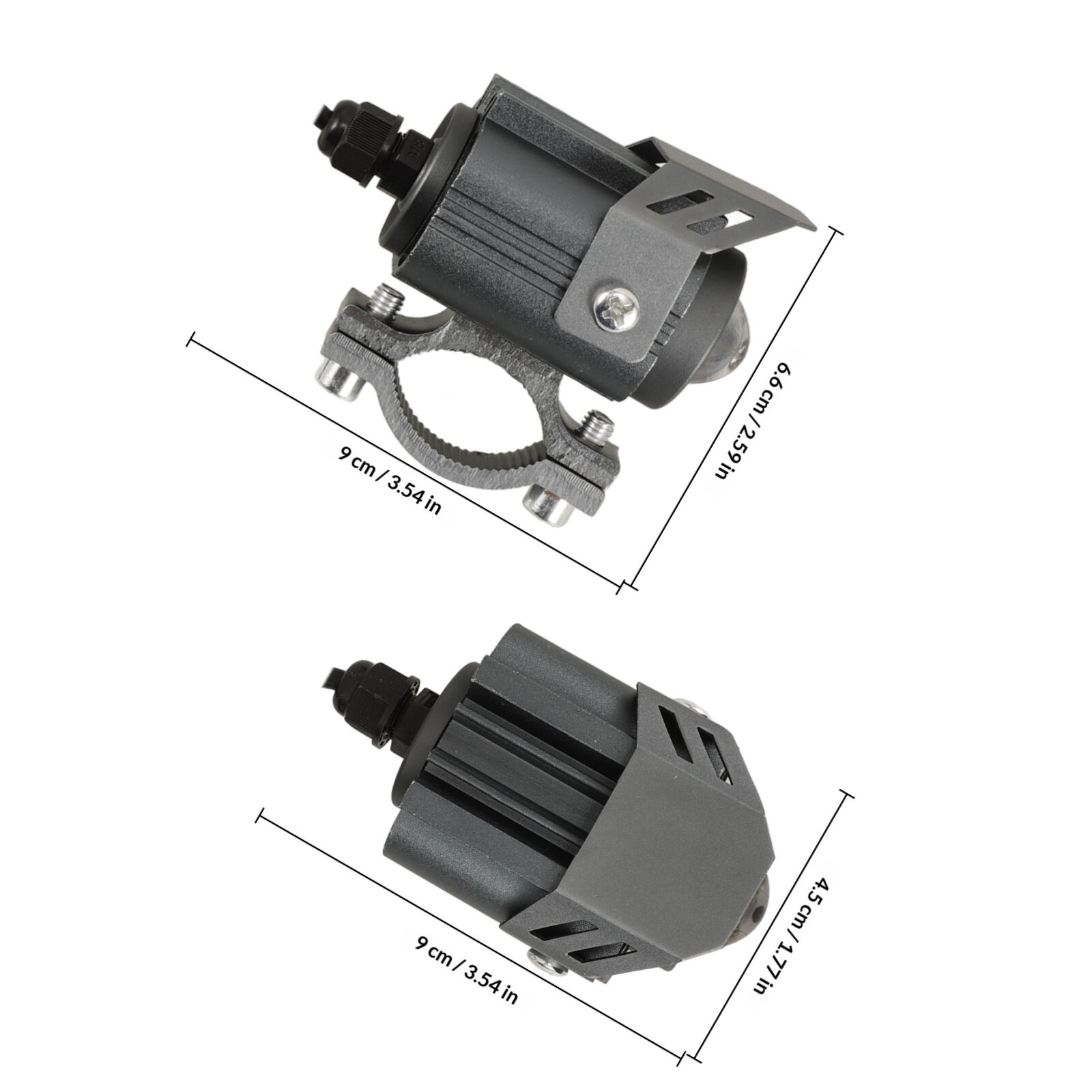 Фары С Лед Подсветкой Для Мотоциклов И Автомобилей Серый 9.00X6.60X4.50Cm
