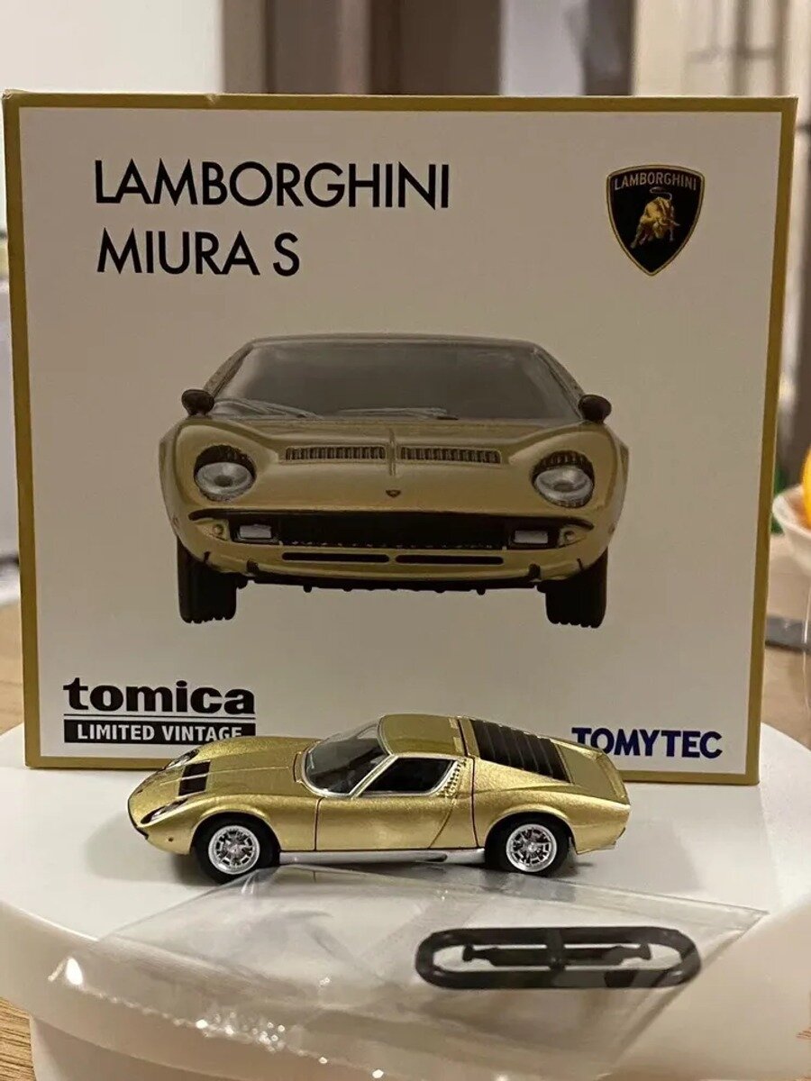 Машинка Tomytec Tomica TLV 1/64 LV-Lamborghini Miura S Gold Die-cast Alloy Car Model Collection Toy Gift