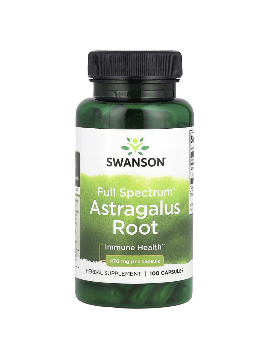 Swanson, Full Spectrum Astragalus Root 470 mg, 100 веганских капсул, Корень астрагала для здоровья сердечно-сосудистой системы и иммунитета