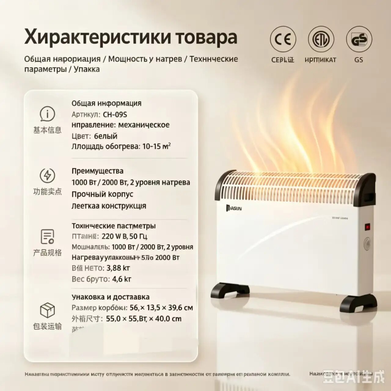 Настенный вертикальный обогреватель двойного назначения