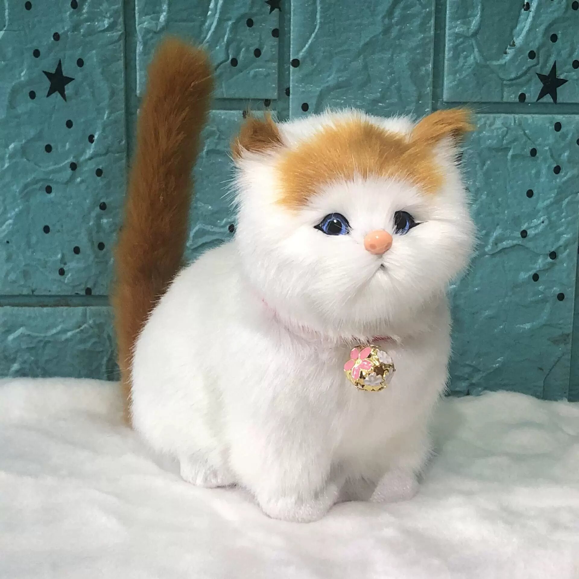 Желтоголовая кошечка, мягкая игрушка для детей