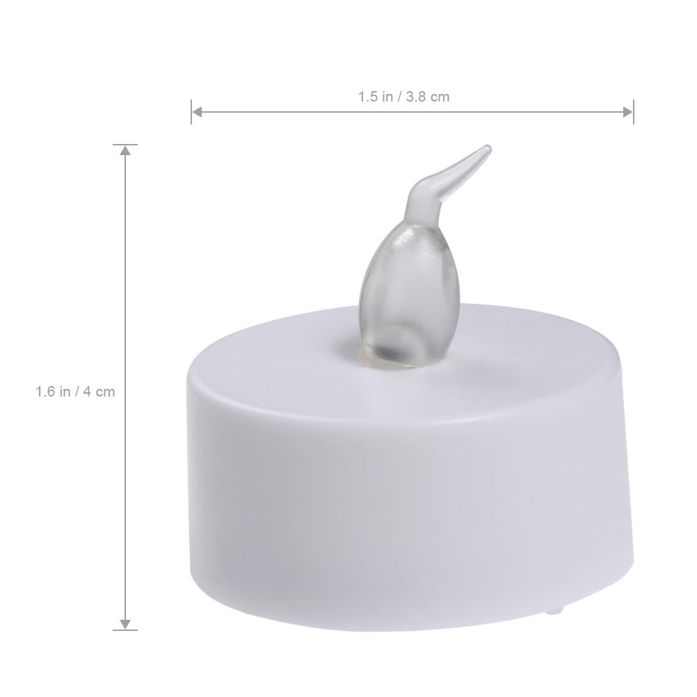 12 Шт Светодиодные Свечи Тea Light Белый Цвет Размер 3.8X3.8X4Cm Идеально Для Предложений Свадеб И Праздников