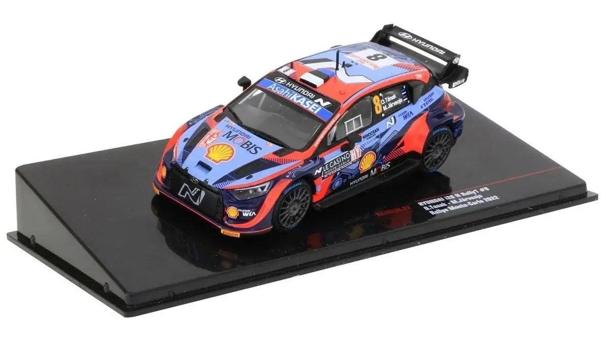 Машинка1:43 IXO Hyundai I20 Rally1 #8 Winner Rally Ypres 2022 Tanak Jarveoja RAM872.22 Diecast Car Model Литая модель автомобиля