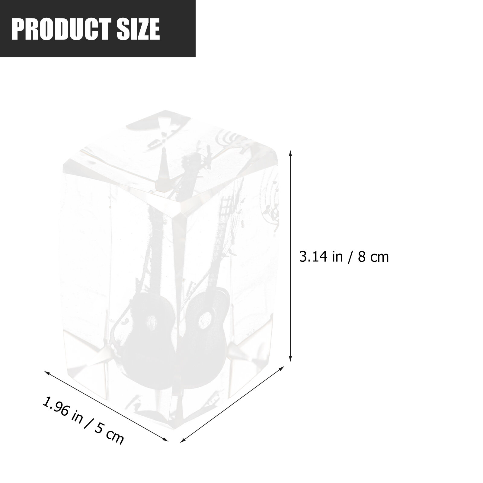 Кристальная Гитара В Forme Статуэтки Для Сборщиков Изделий Из Хрусталя 5x5x8cm