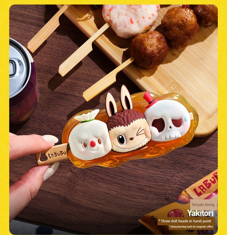 POPMART THE MONSTERS LABUBU Wacky Mart Series Blind Box Teriyaki Skewers Figure Collectible Toy Gift for Adults and Kids