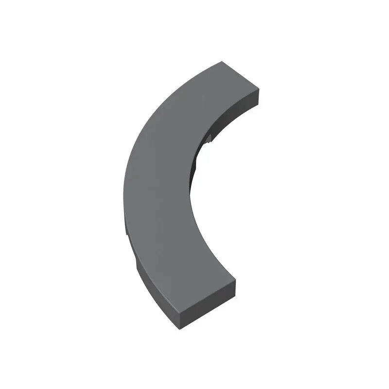 GOBRICKS Изогнутые кирпичи 4x4 Серый, 072