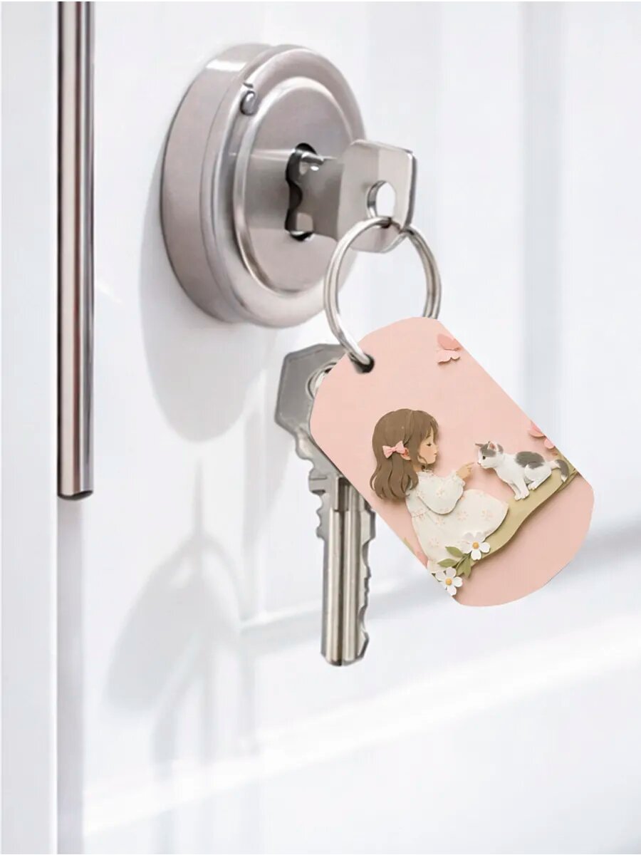 Брелок Wooden KEYS, белый — фото 1