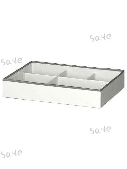 IKEA Контейнер для хранения вещей длина 55 см 1 шт, полиэстер, белый