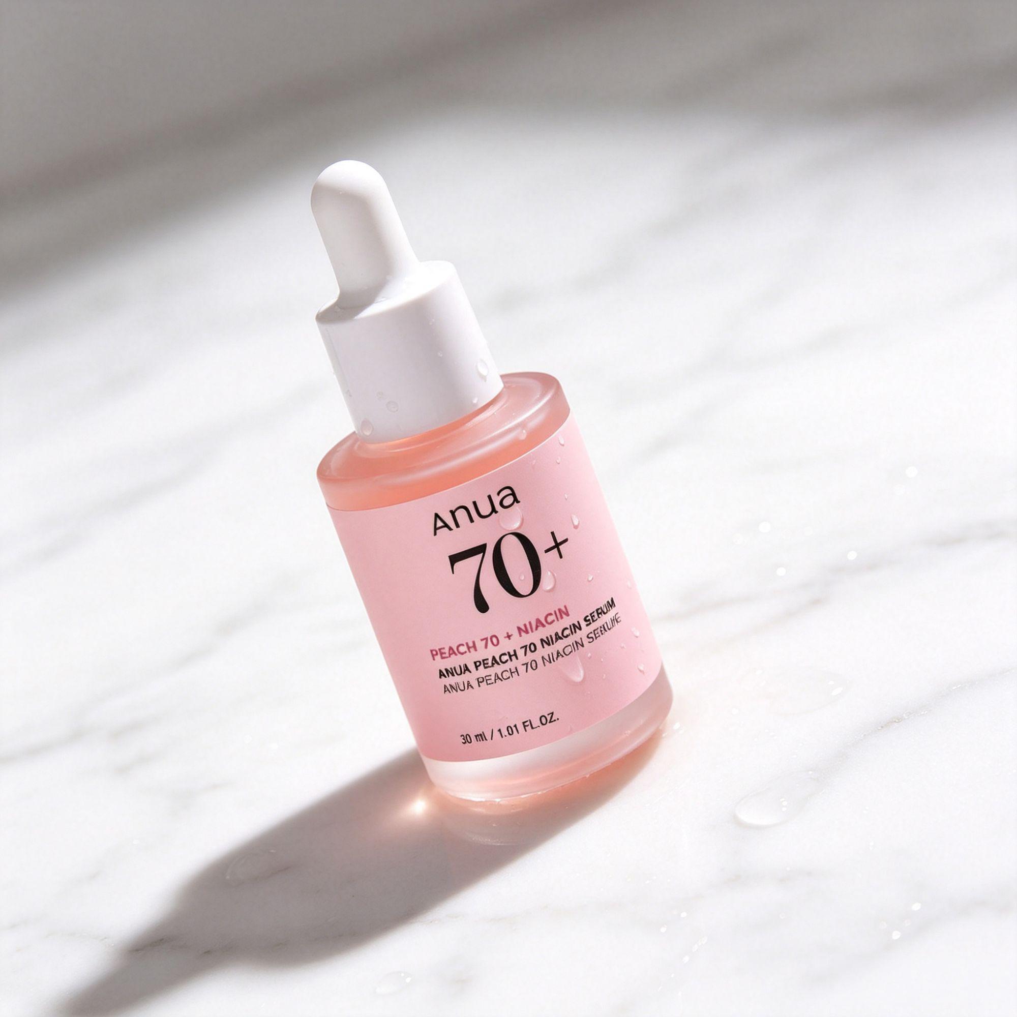 Anua Peach 70 Niacin Сыворотка Подлинник из Южной Кореи, выравнивает тон кожи и устраняет жирный блеск, 30 мл