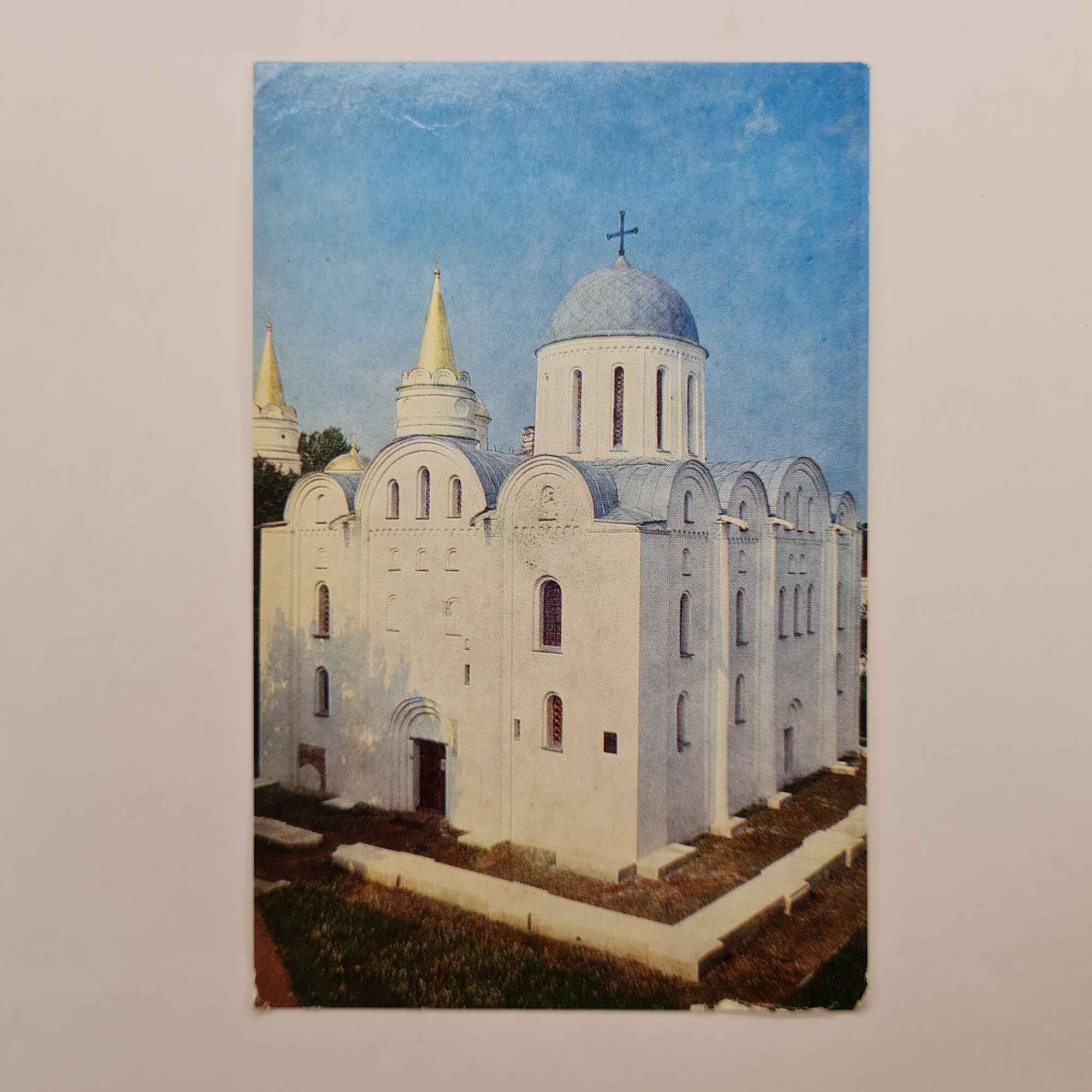 Открытка советская СССР. Борисоглебский собор древнерусская архитектура. Храм Черниговской области в