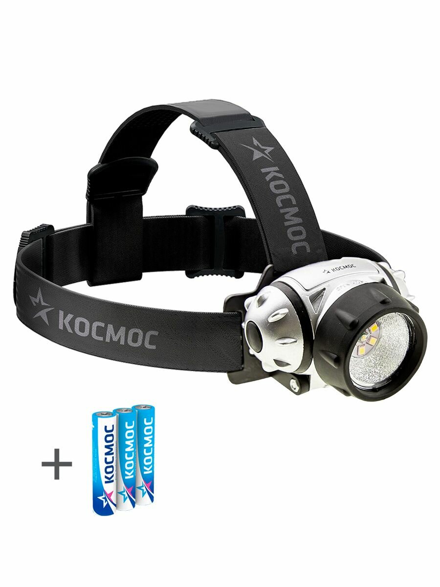 Фонарь налобный H19LED 1Вт XPE LED + 6 SMD LED 3хAAA/R03 космос KOC-H19-LED