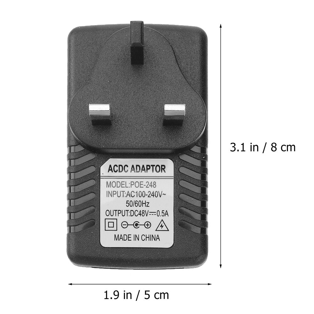 Инжектор PoE 24V Адаптер Сетевого Питания 1A Для UK Розетки Размер 8.00X5.00X4.00CM