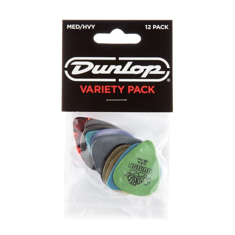 Медиаторы для гитары Dunlop PVP102 Guitar MED/HVY Pick Variety Pack, набор 12 шт