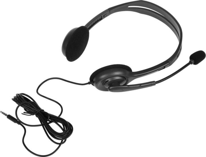 Logitech Stereo Headset H111 (наушники с микрофоном) 981-000588 — фото 1
