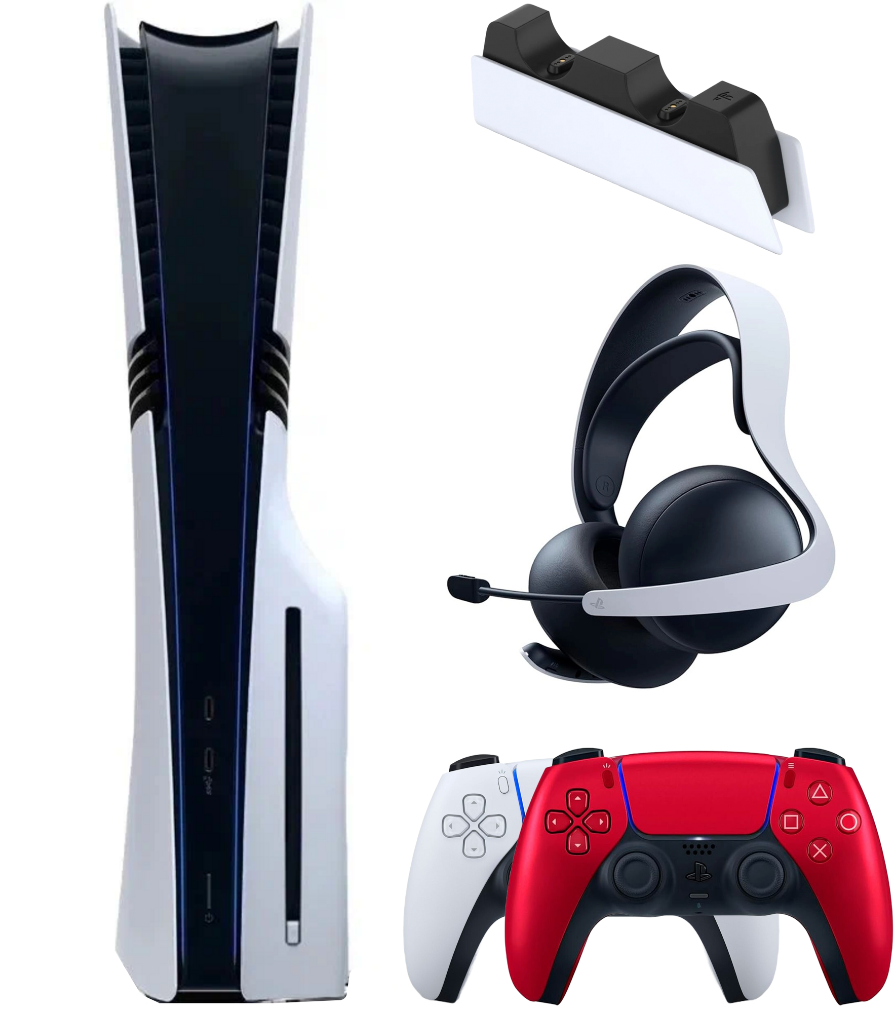 Игровая приставка Sony PS 5 Pro Digital Edition+2-ой геймпад+Зарядная станция+Дисковод(не встроенный)+Наушники