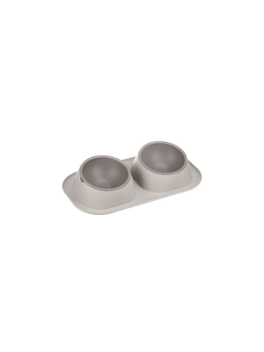 HOMEPET Миска для животных Frost Touch Mini двойная капучино, 2 x 0,2 л