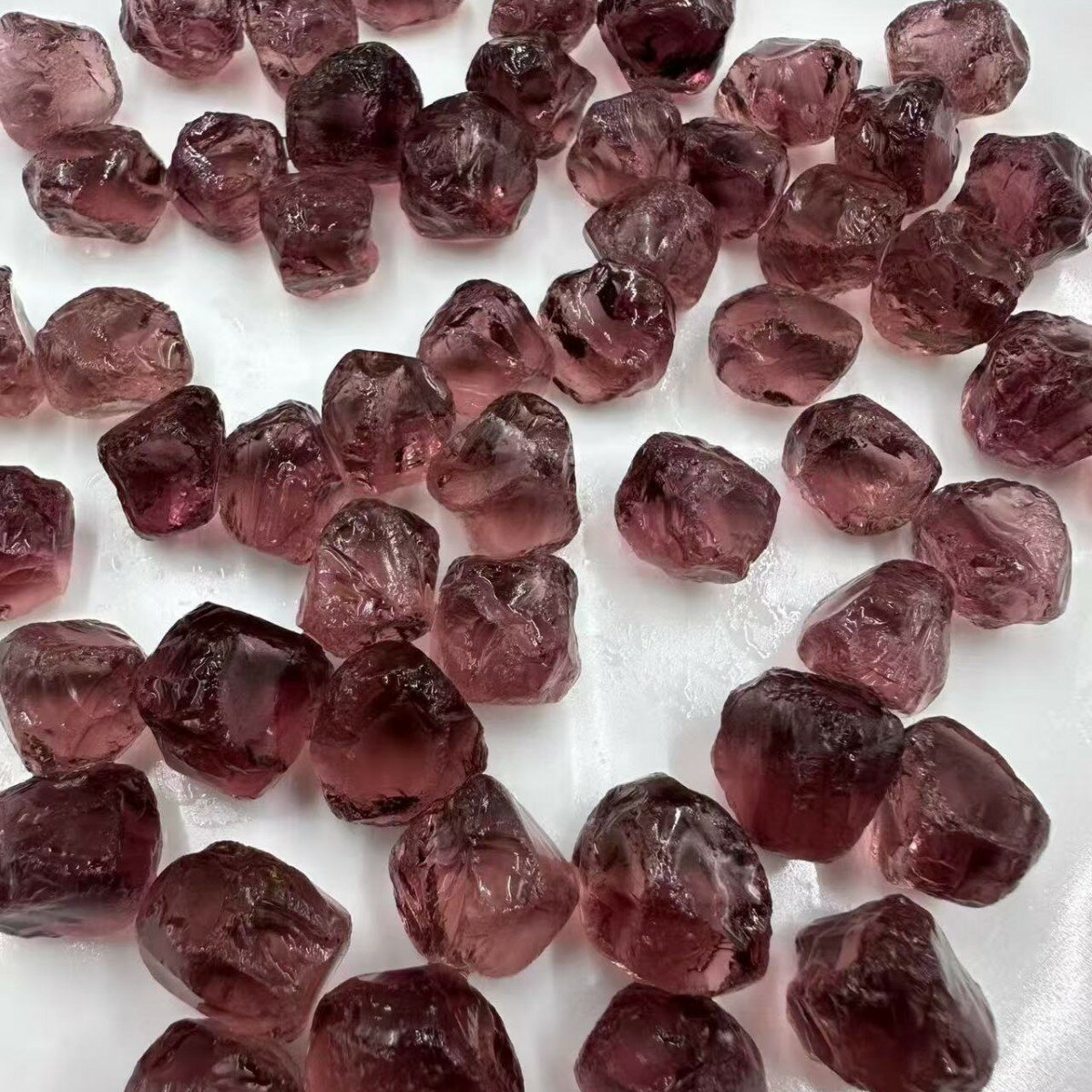 Винно-красный стеклянный бисер для рукоделия, 1-1.5 см, натуральный кристалл