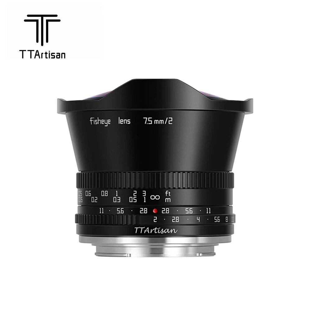 Объектив TTArtisan 7 5mm F2 «рыбий глаз» для беззеркальной камеры