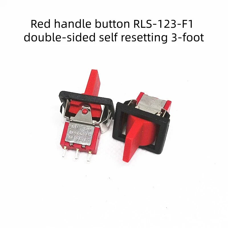 Тумблер RLS-123-F1 Red 3P двухсторонний