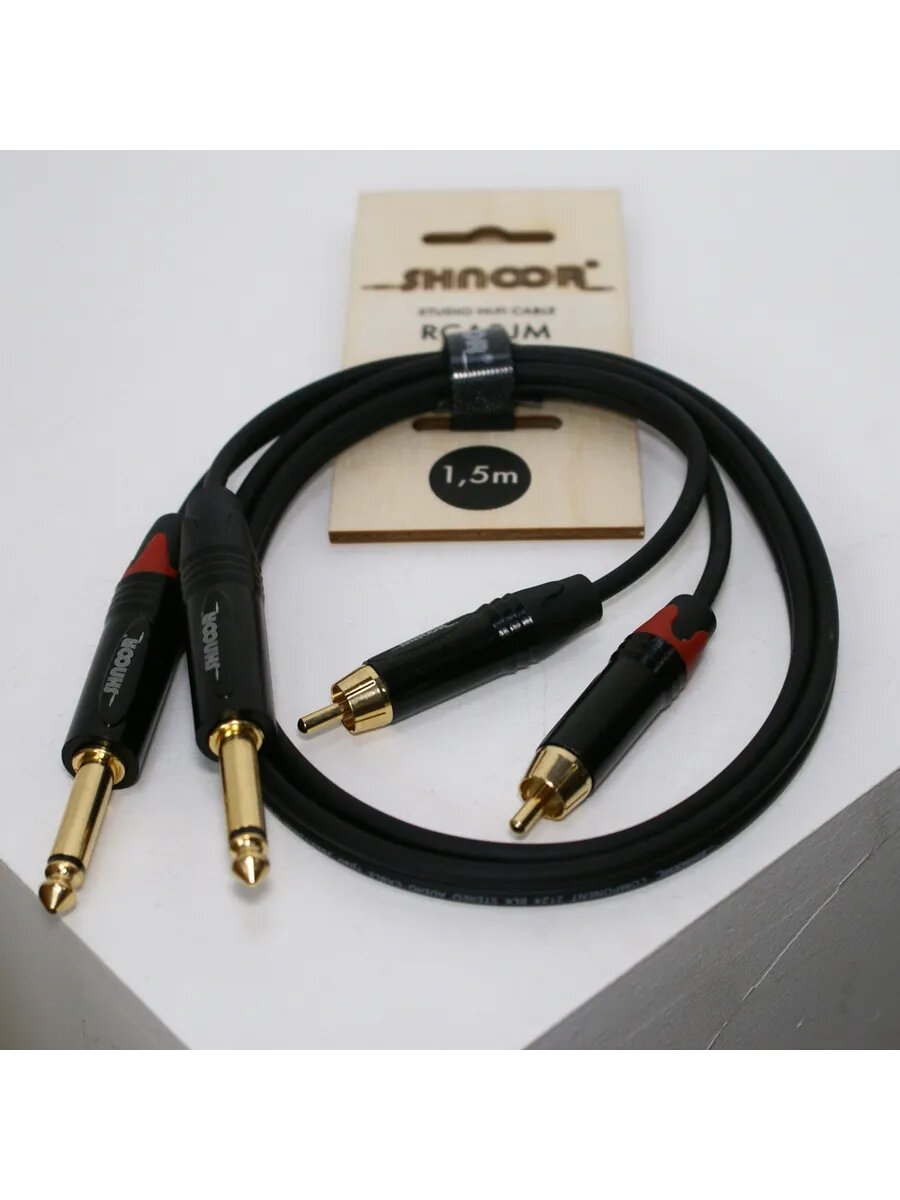 Компонентный кабель 2хRCA - 2хjack, 3м, SHNOOR