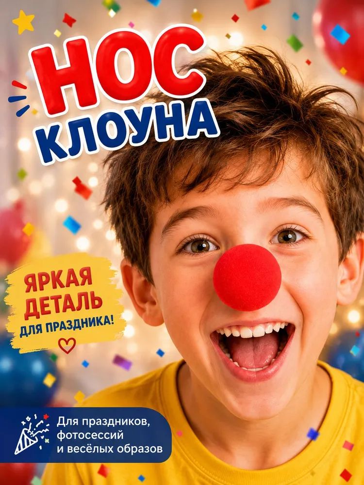 Нос клоуна, красный