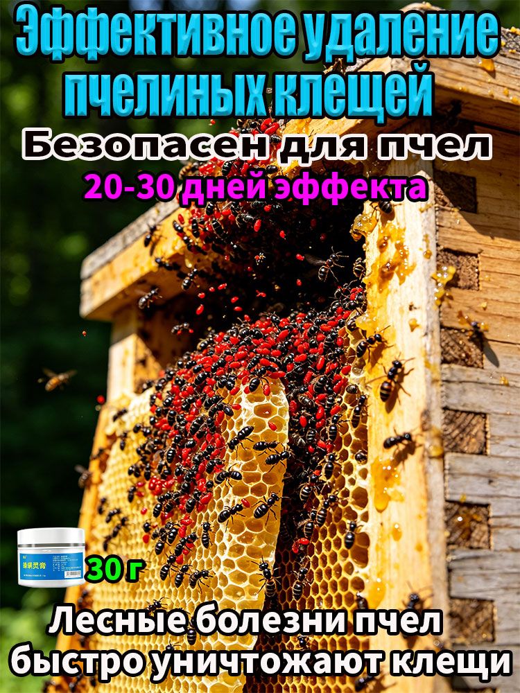 Для лечения варроатоза и акарапидоза пчёл, мазь, 30 г