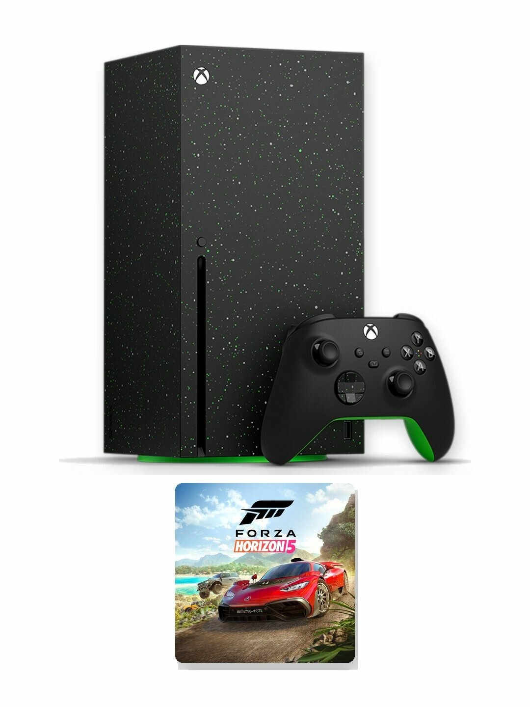 Игровая приставка Microsoft Xbox Series X Galaxy Black Special Edition 2 ТБ с дисководом, Galaxy Black, европейская версия + игра Forza Horizon 5