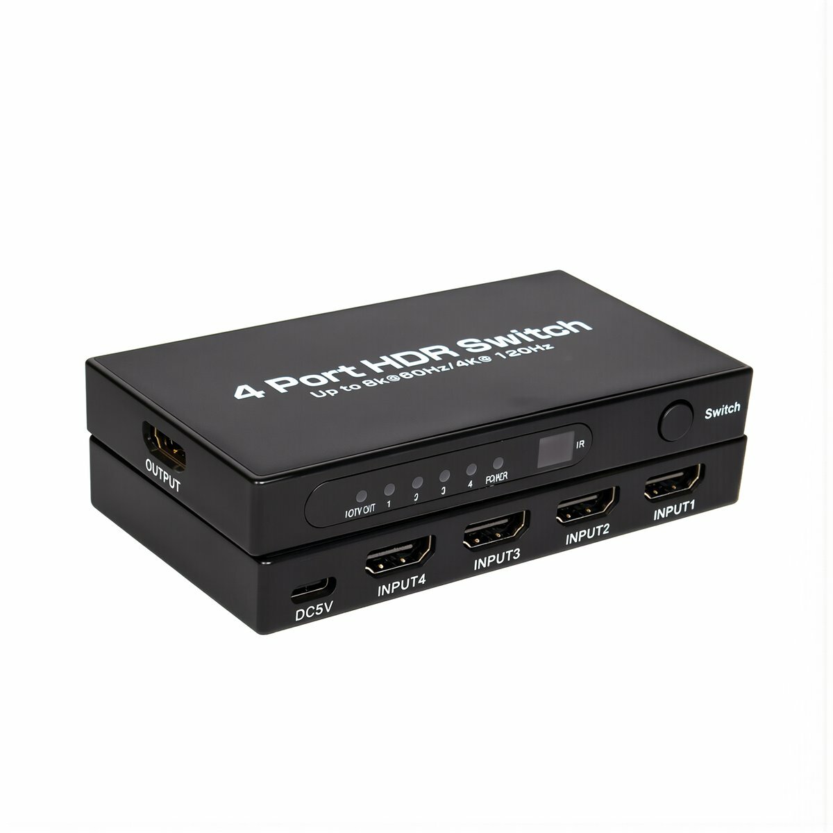 Малогабаритный переключатель видеовходов HDMI 5 портов 8K 60Hz с пультом дистанционного управления, OZQ8-4