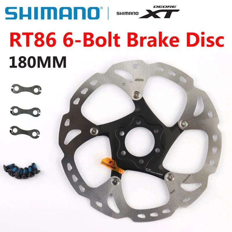 Тормозной диск Shimano SM-RT86, 180мм, крепление 6 болтов, нержавеющая сталь, без коробки